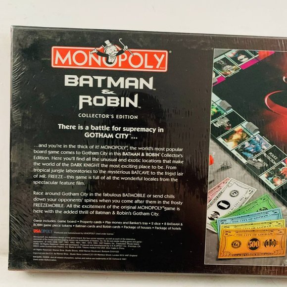 Hasbro | Games | Vintage Monopoly Batman And Robin Collectors Edition ...